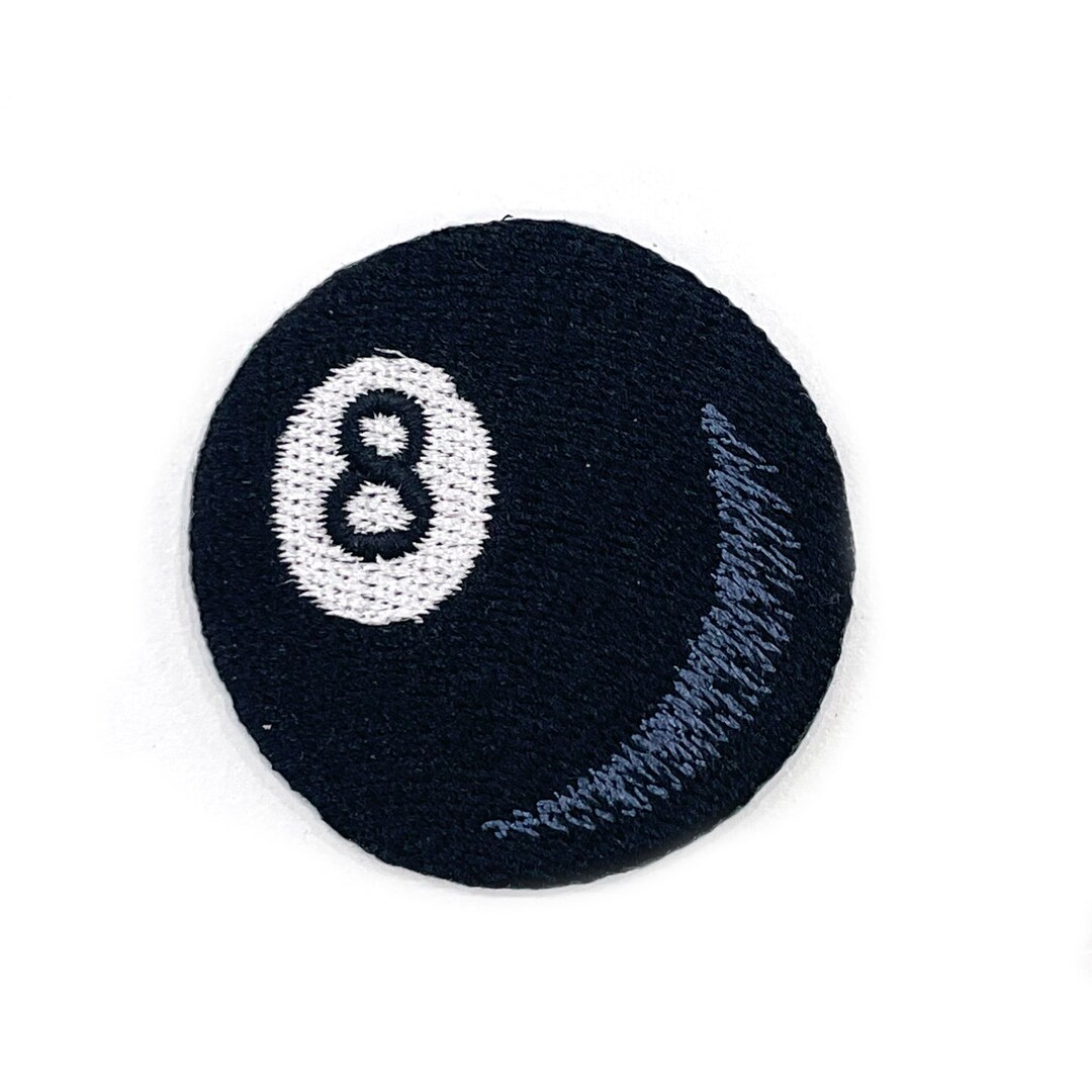 Eight Ball Patch, Eight Ball Patch, Eight Ball Iron-on Patch, Billiards ...
