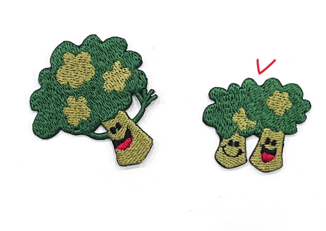 Broccoli Patch, Broccoli Iron-on Patch, Broccoli Embroidered Single ...