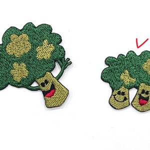 Broccoli Patch, Broccoli Iron-on Patch, Broccoli Embroidered Single ...