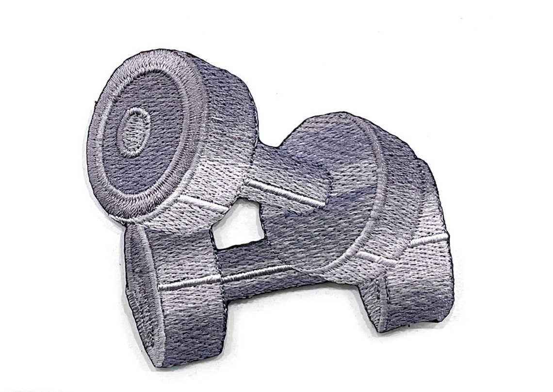Dumbbell Barbell Patch Sports Iron-on Patch Training - Etsy