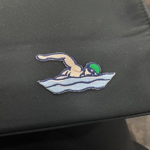 Swimming Patch, Swimming Iron-on Patch, Swimmer Embroidery - Etsy