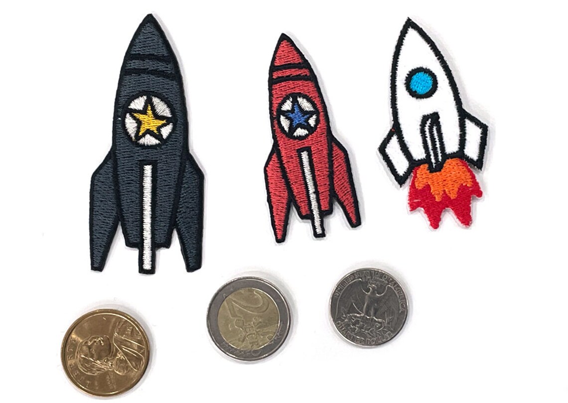 Rocket Patch Rocket Space Iron-on Patch Rocket Badge - Etsy