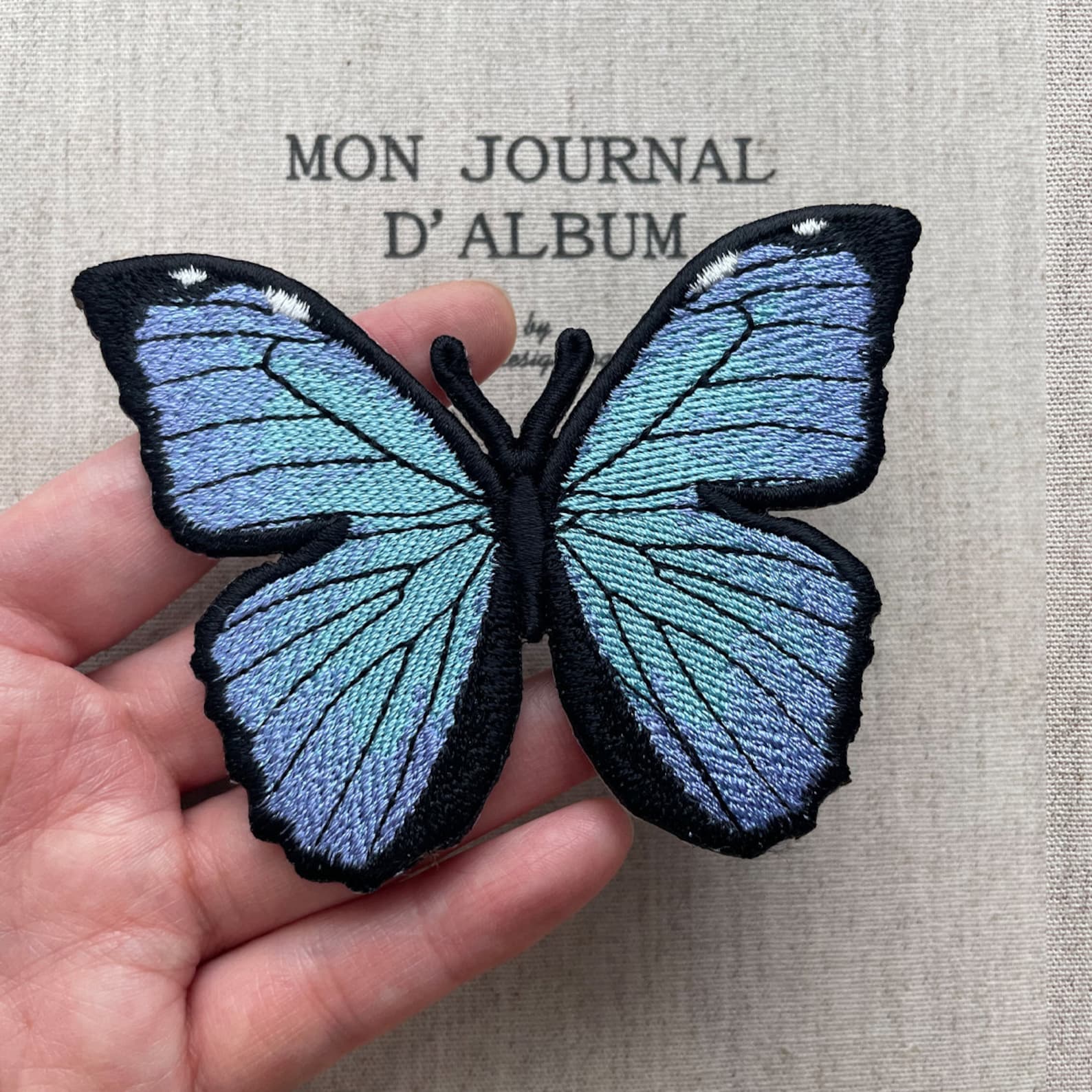 Blue Butterfly Patch, Butterfly Iron On, Butterfly Applique, Gift for ...