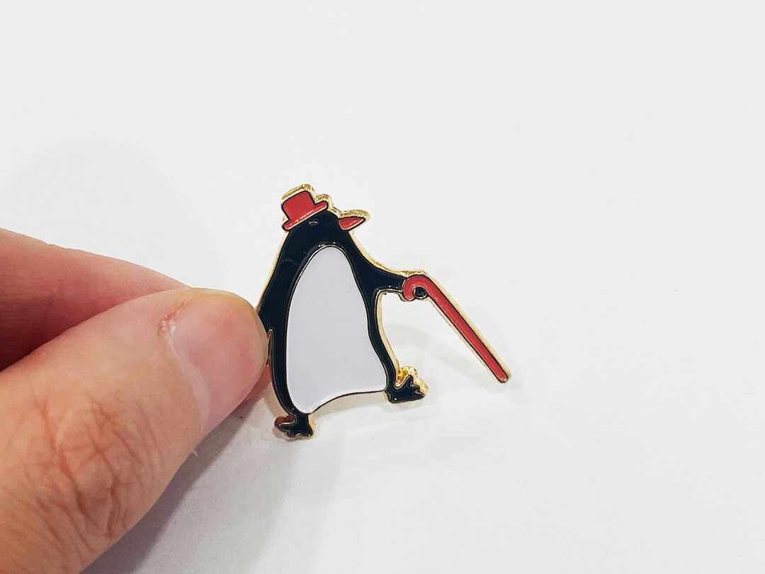 Penguin Badge, Animal Enamel Pin, Metal Pin - Etsy