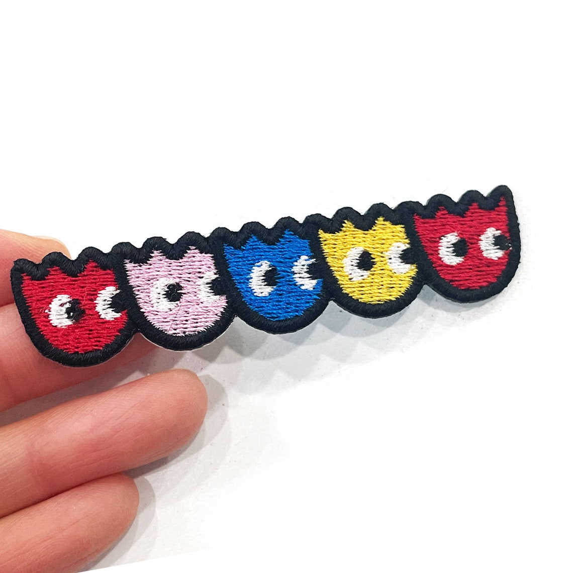 Pac-man Ghosts Patch, Smile Faces Patch, Happy Faces Iron-on Patch ...