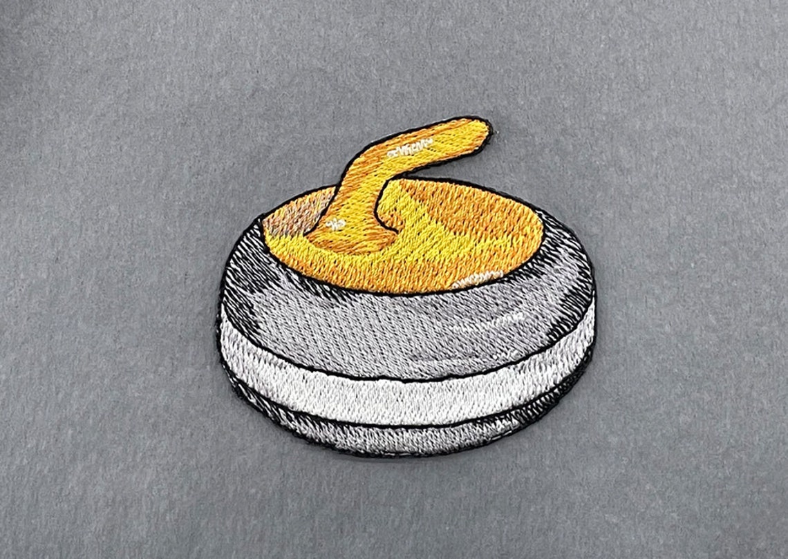 Curling Patch, Curling Stone Iron-on Patch, Curling Embroidered - Etsy
