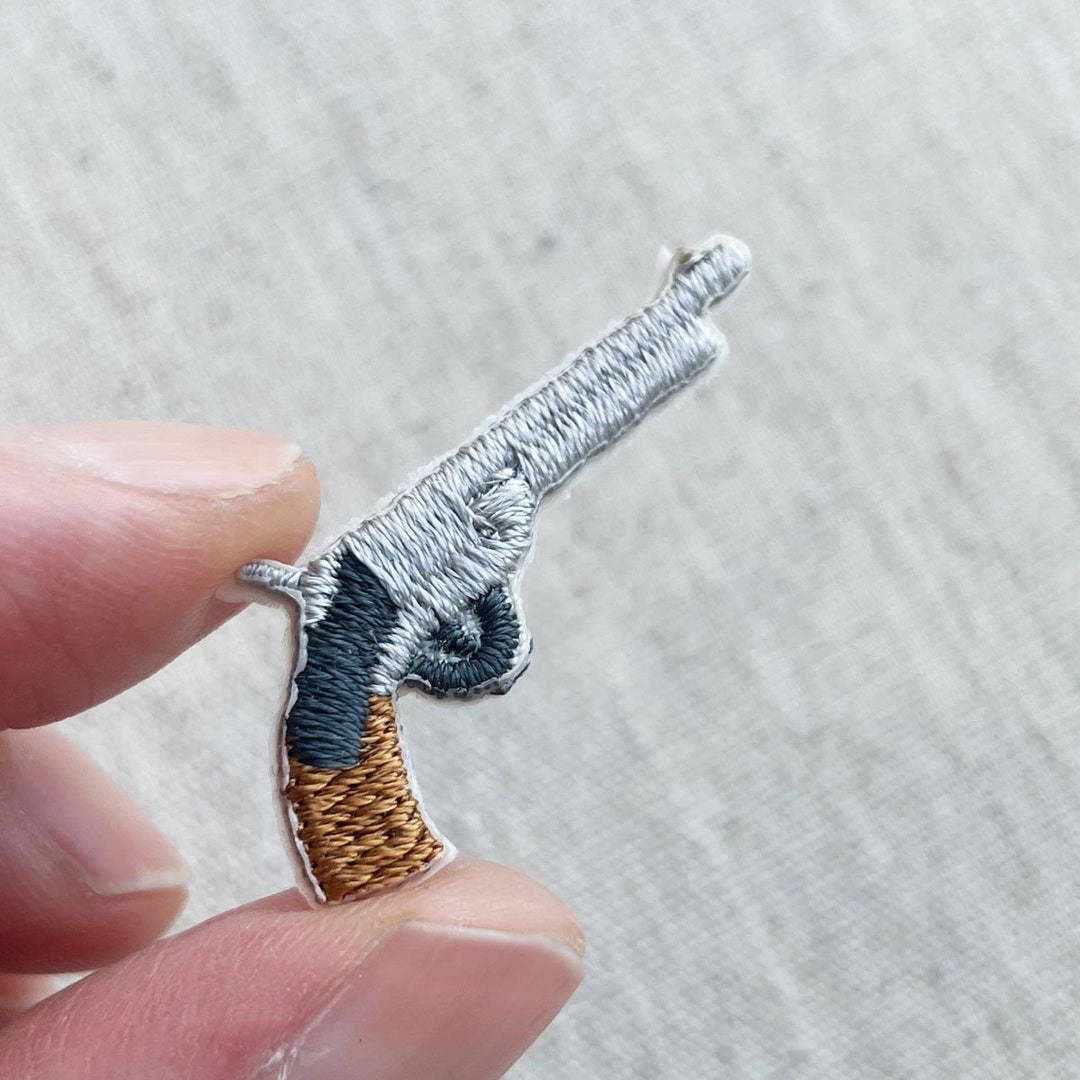 Tiny Revolver Handgun Patch, Tiny Gun Iron-on Patch - Etsy