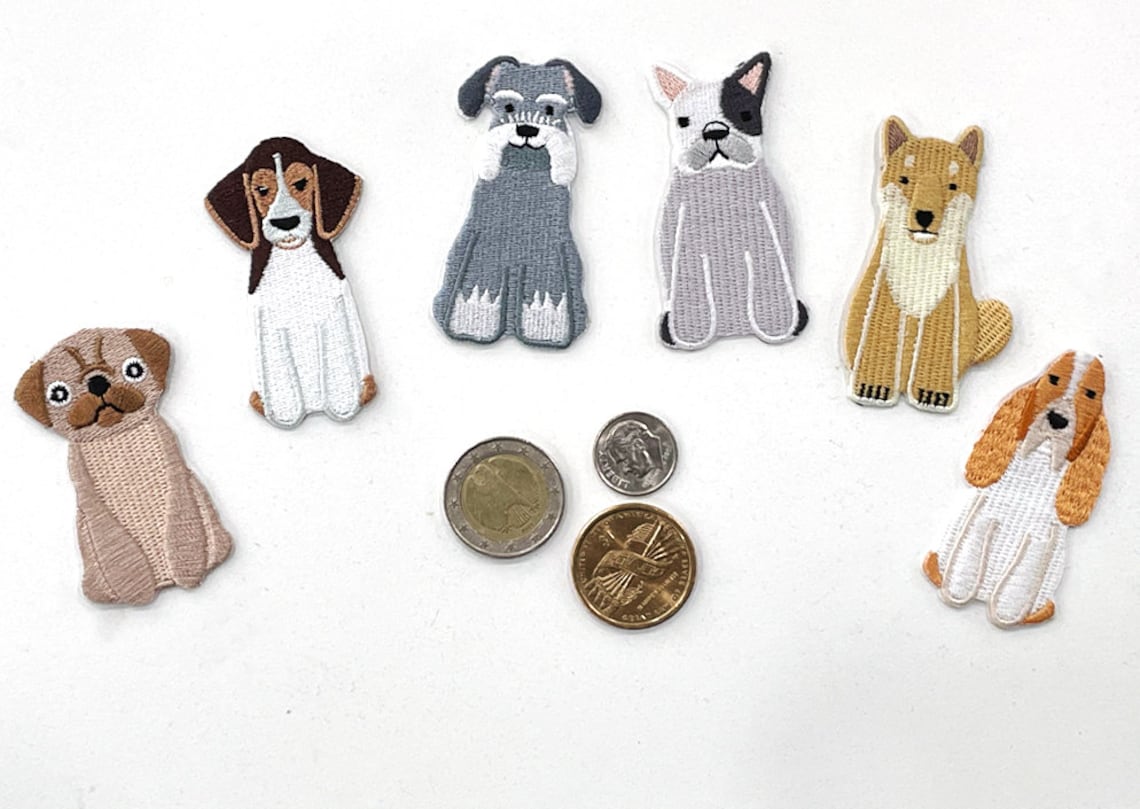 Dog Patch, Dog Iron-on Patch, Dog Embroidered Applique - Etsy