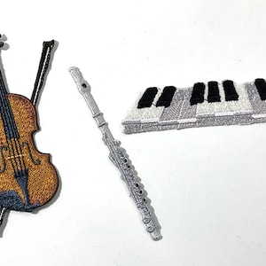 Piano Patch, Piano Keyboard Iron-on Patch, Piano Embroidered Applique ...