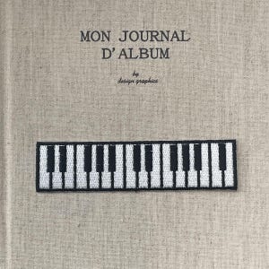 Keyboard Patch, Piano Keyboard Iron-on Patch, Piano Embroidered ...