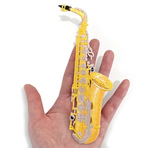 Big Saxophone Patch, Saxophone Iron-on Patch, Musical Instrument ...