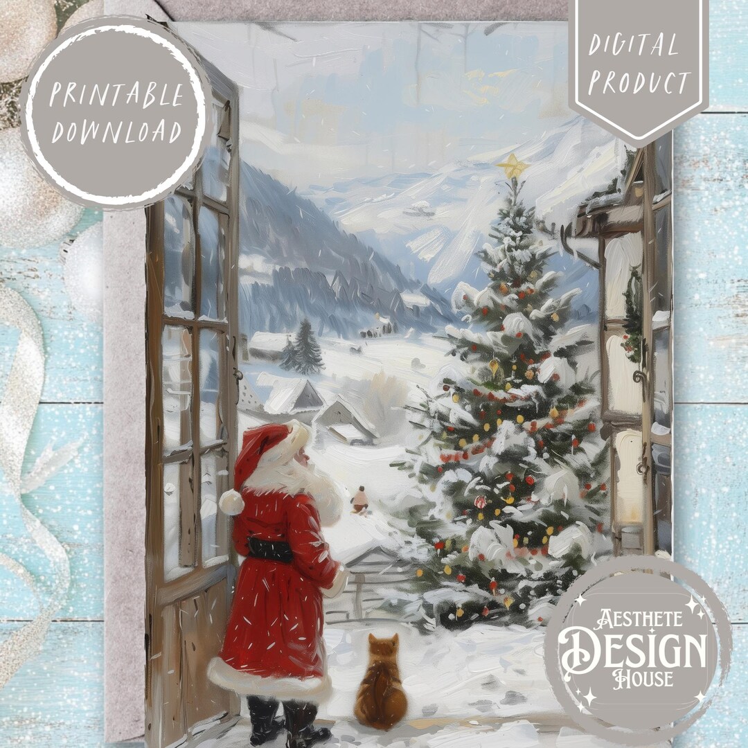 The North Pole Christmas Cards Printable Bundle, Christmas Cards ...
