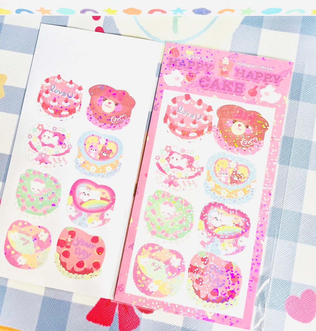 Cake Stickers Stationary Bujo Cute Aesthetic Photocard Decorating 1 Pc ...