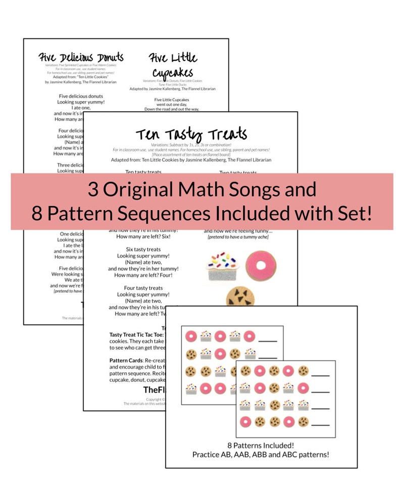 Tasty Treats Tic Tac Toe Bakery Felt Board Set 5 Cupcakes 5 | Etsy
