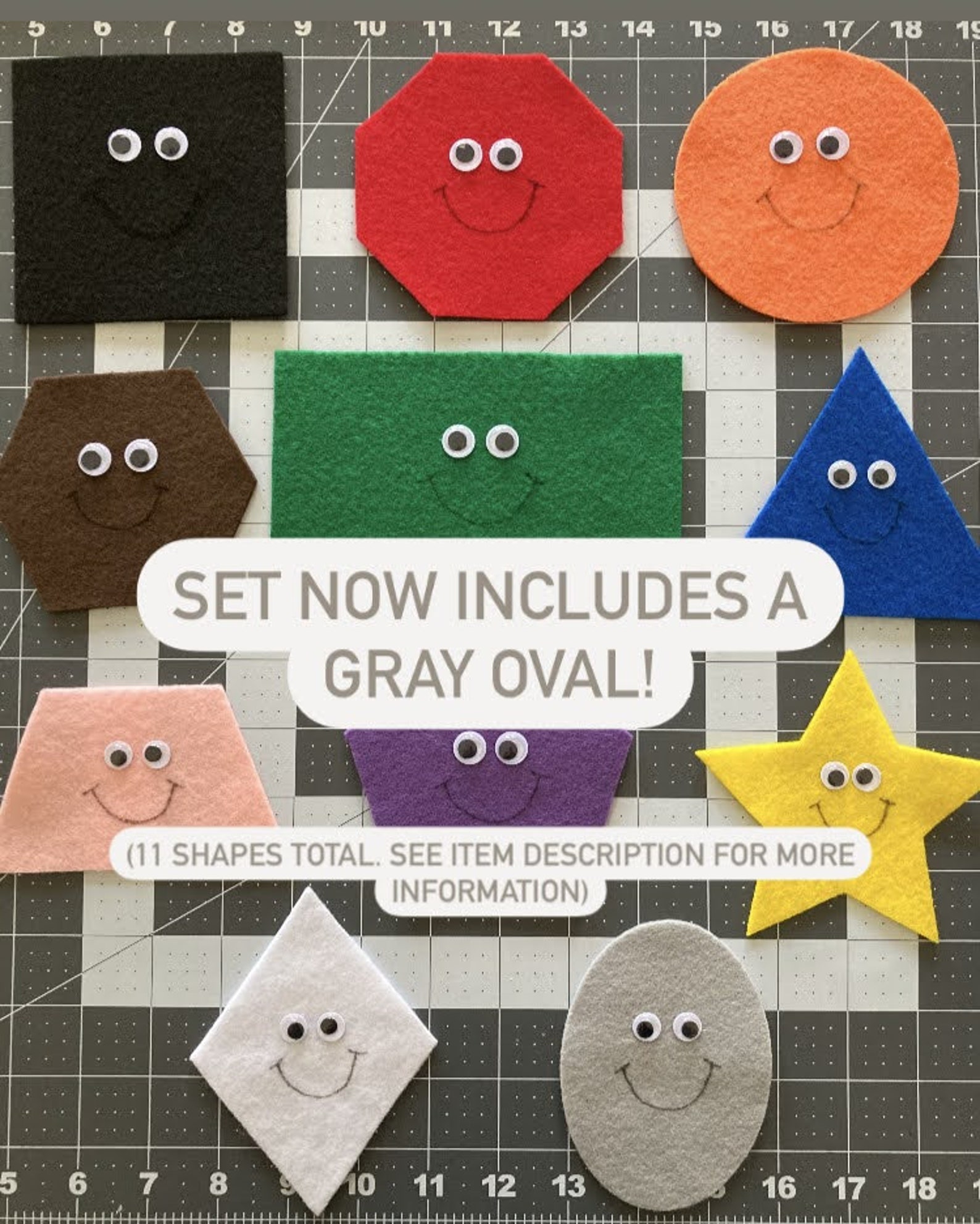 10 Little Happy Shapes Felt Board Set for Flannel Board - Etsy