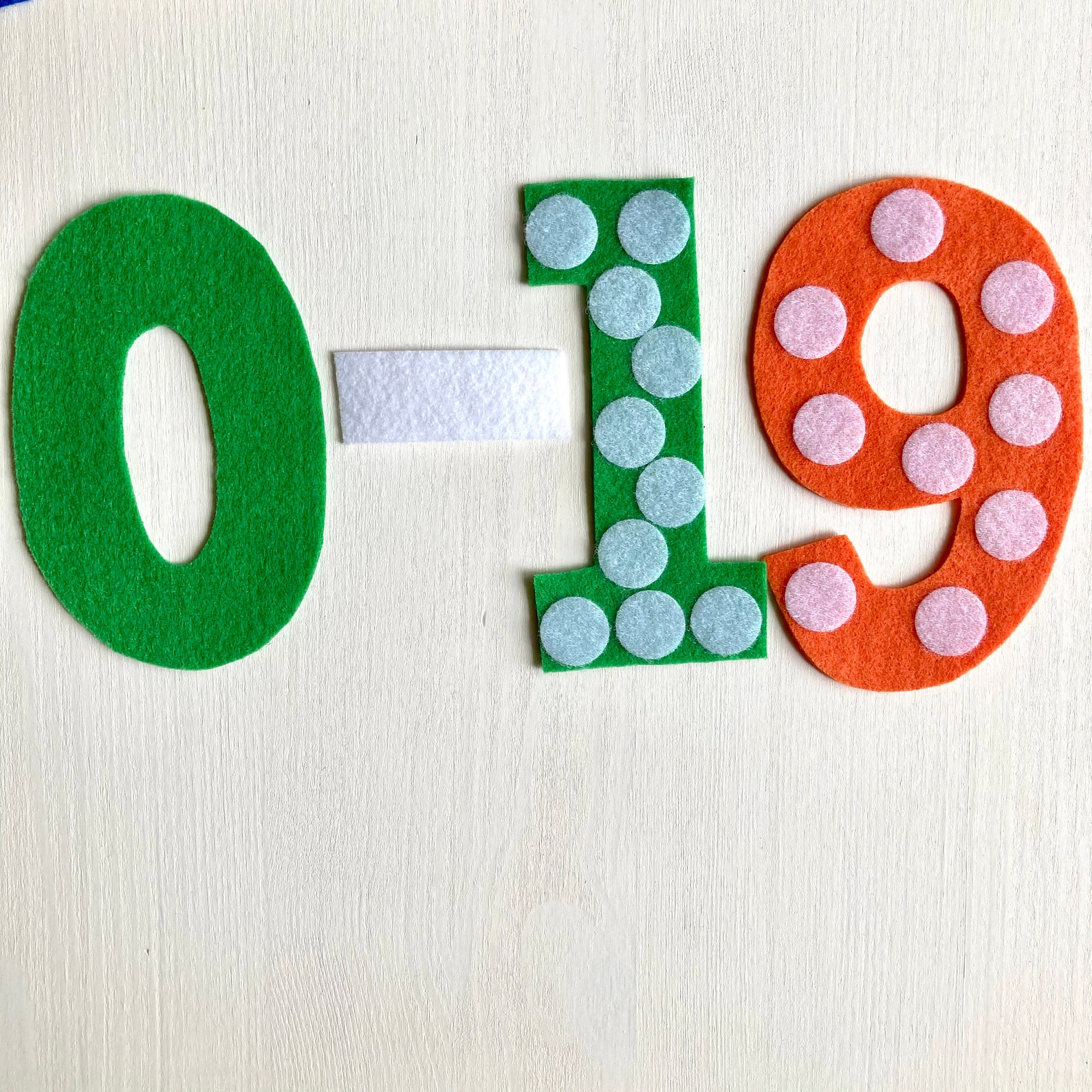 5 In. Dotted Felt Numbers 0-19 Early Math Felt Board/flannel Board ...