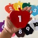 10 Colorful Apples/little Worm/felt Set/flannel Board Teaching ...