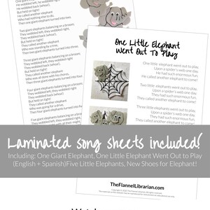 5 Little Elephants Went Out to Play Felt Board Set for Flannel Board ...