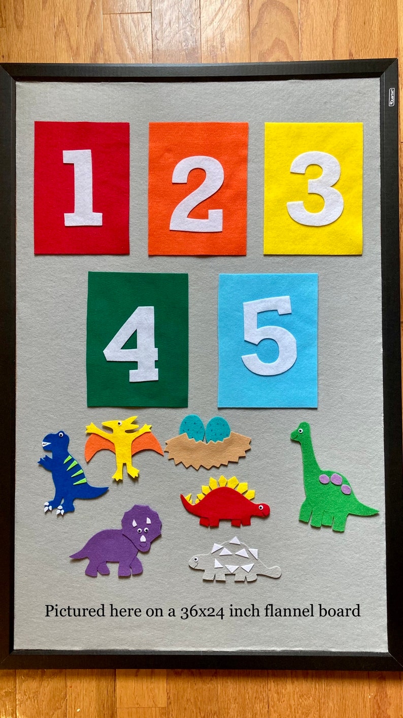 6 Silly Dinosaurs Felt Board Set for Flannel Board Teaching/preschool ...