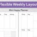 Weekly Subject Layout Insert Printable Undated Classic Happy - Etsy