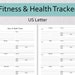 Fitness Tracker Planner Insert Printable Week Health Tracker - Etsy