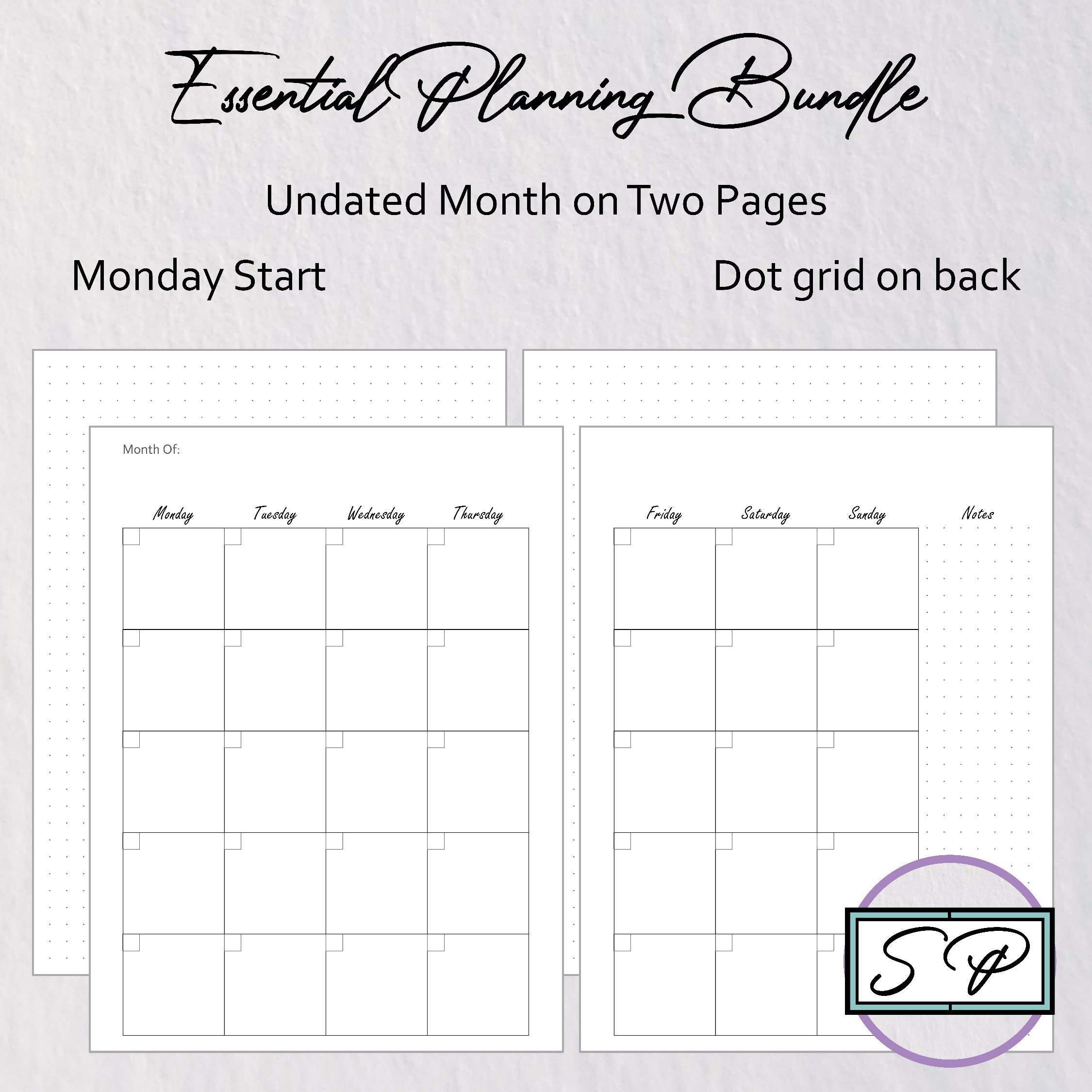 Essential Planning Bundle for Classic Happy Planner | Year at a Glance ...