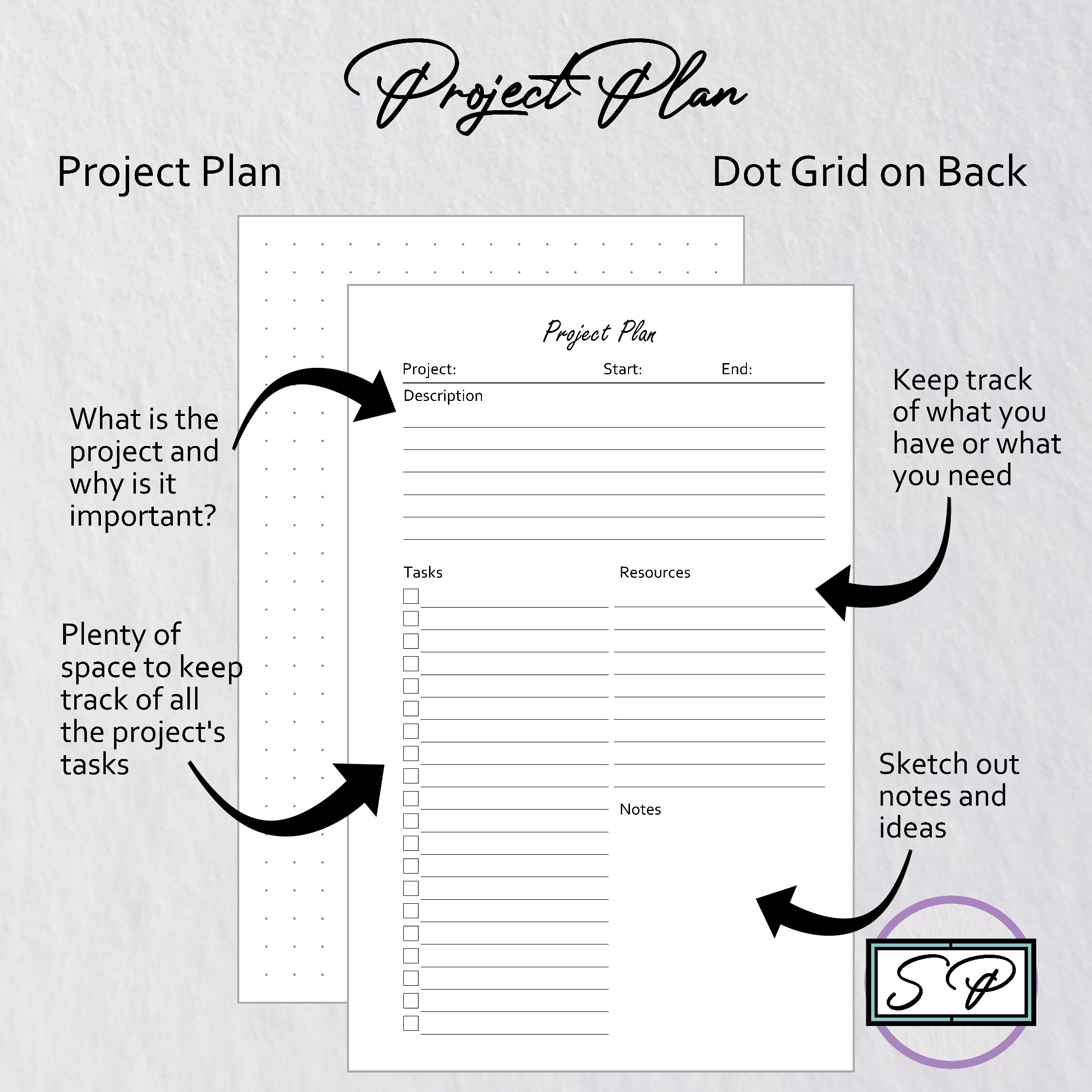 Goal Setting Bundle Printable Planner Mini Happy Planner | Productivity ...