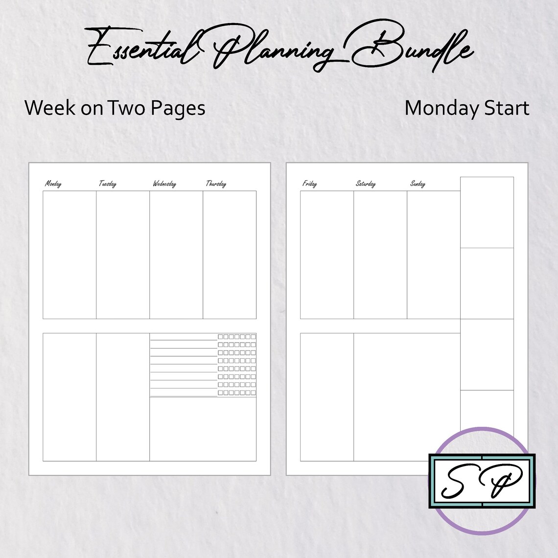 Essential Planning Bundle | Year at a Glance | Monthly Calendar ...