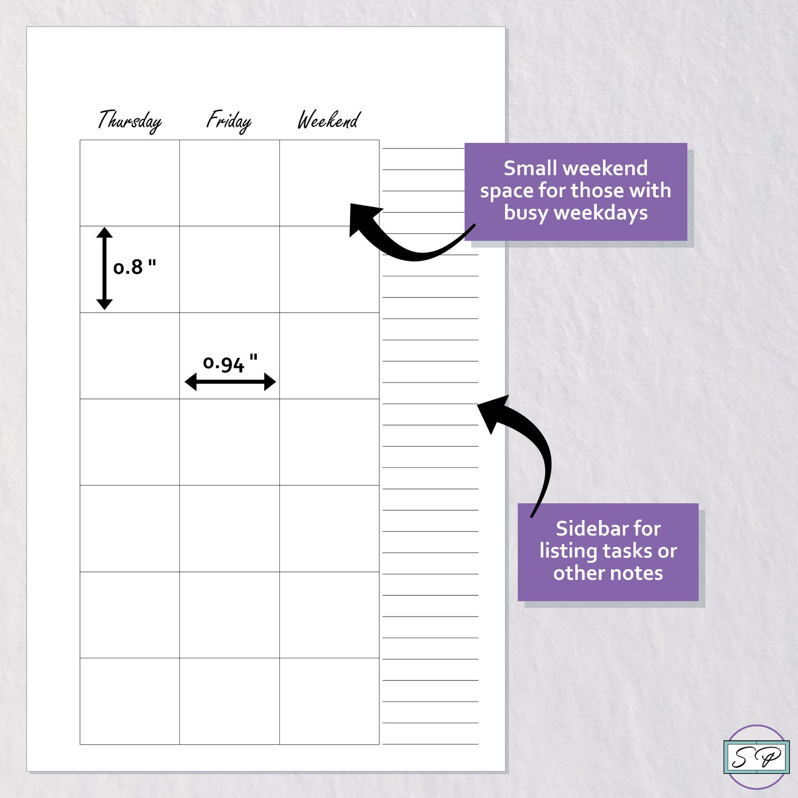 Weekly Subject Layout Insert Printable Mini Happy Planner Size ...