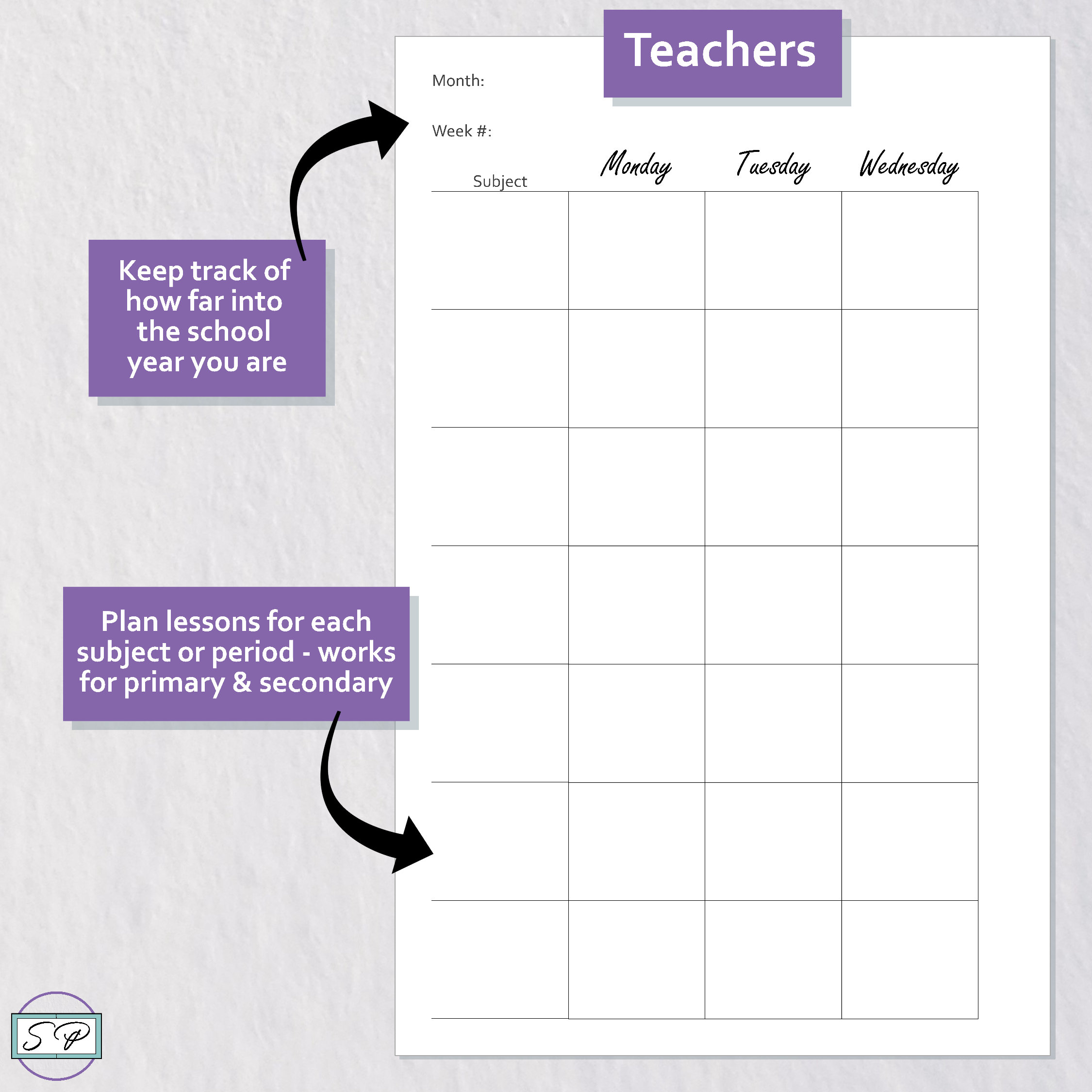 Weekly Subject Layout Insert Printable Mini Happy Planner Size ...