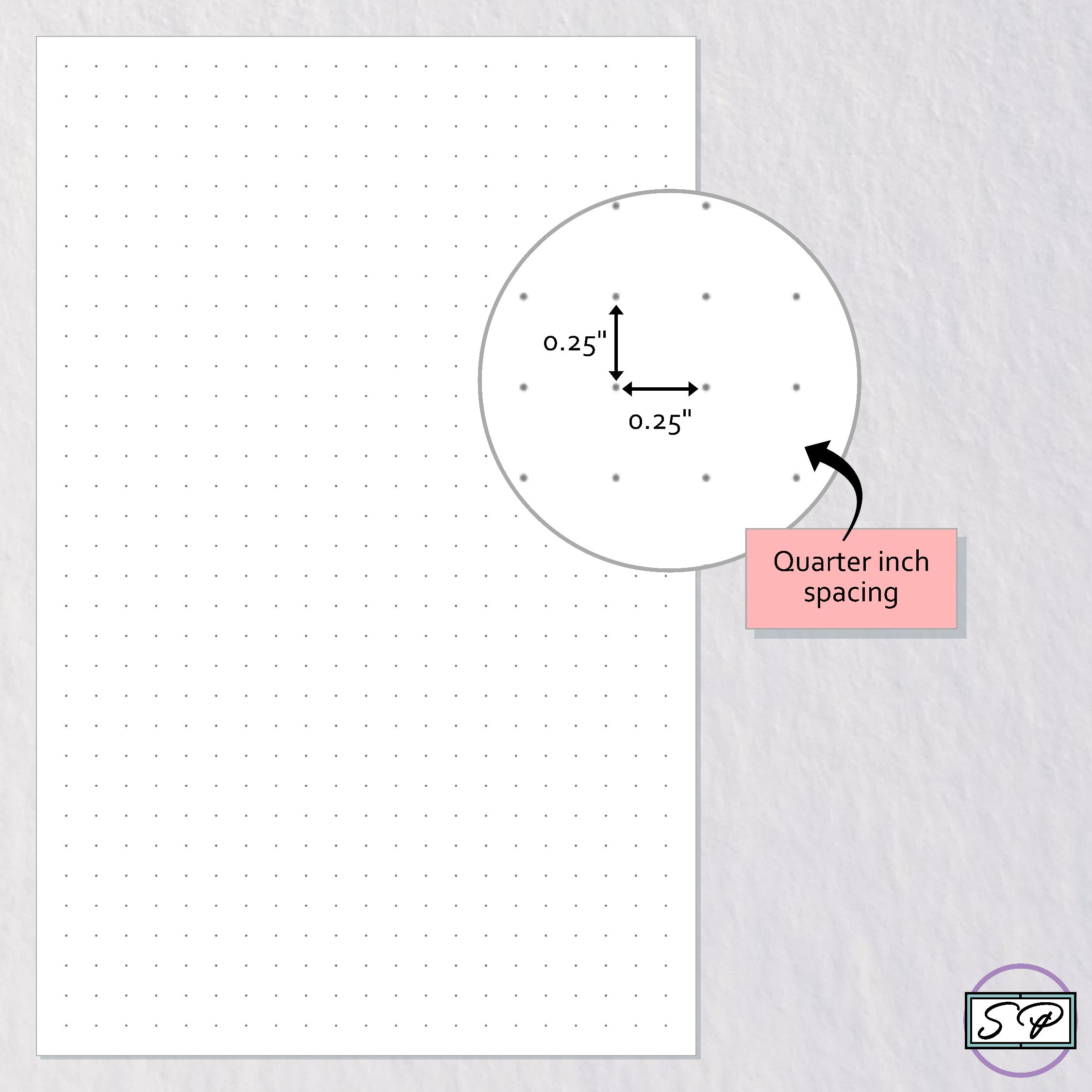 Dot Grid Notes Page Printable Half-letter/junior/tul Size Planner ...