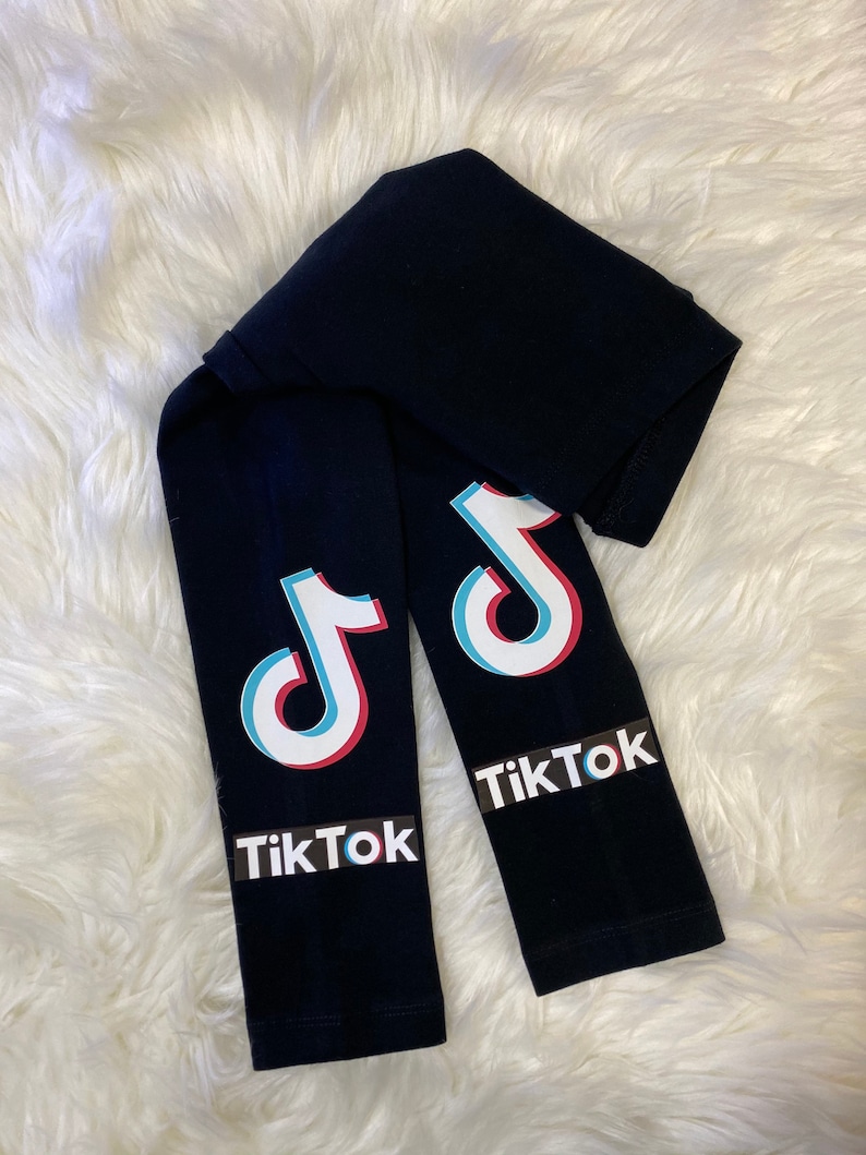 Tik Tok Inspired Leggings Tiktok Leggings Girls Tik Tok Etsy