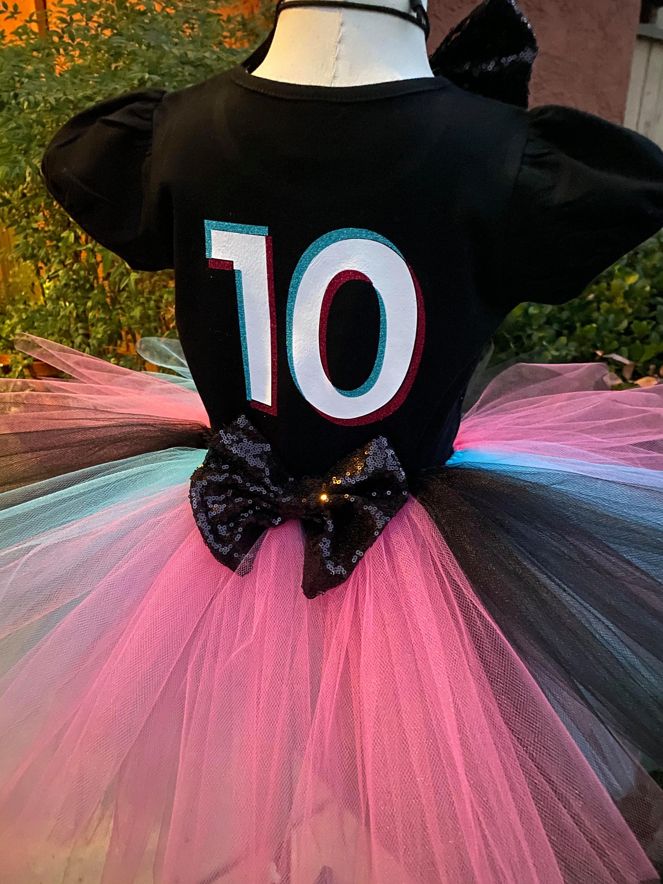 Custom Tik Tok Inspired Tutu Set Outfit Birthday Pink Etsy