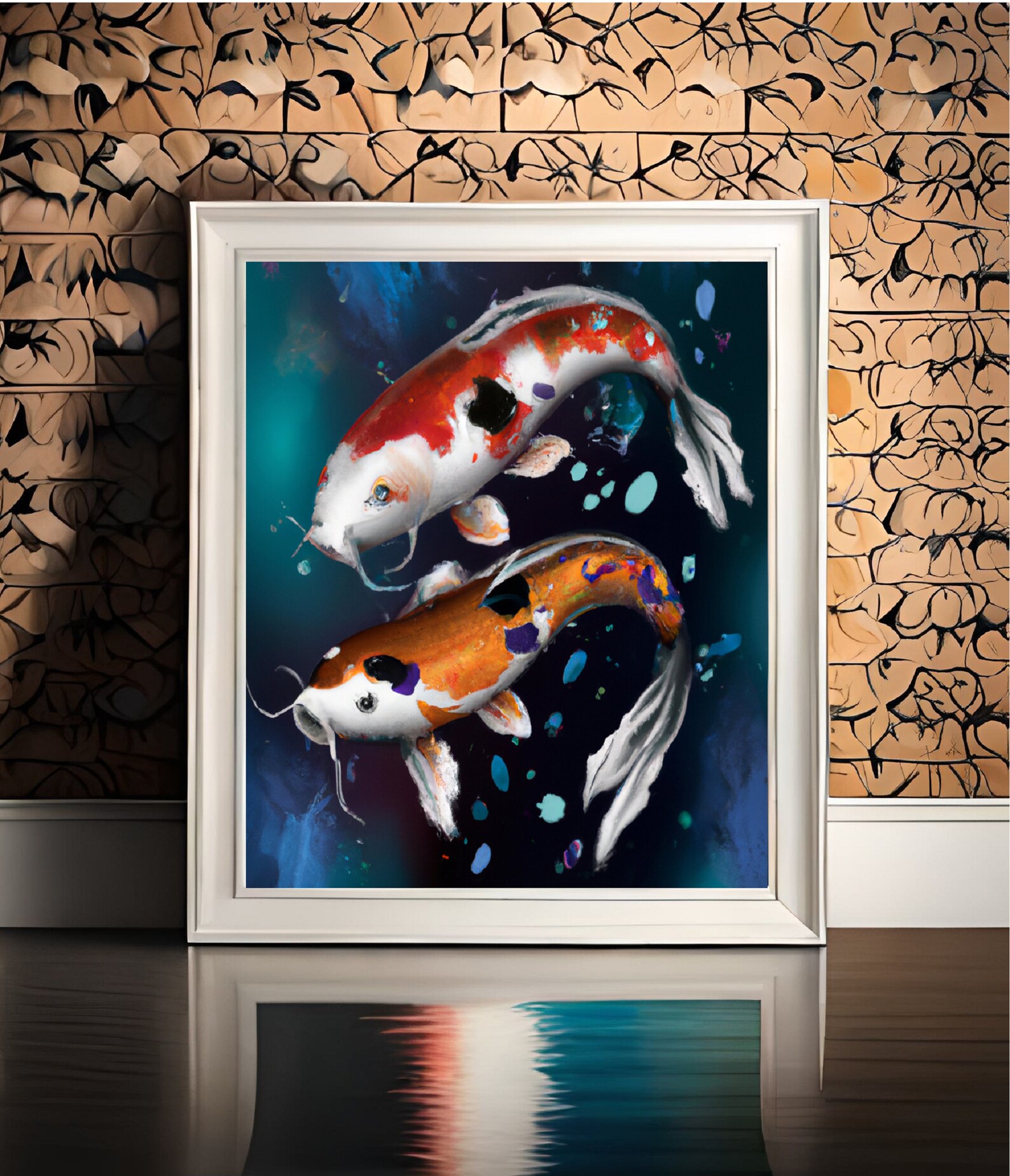 Koi Fish Ukiyo-e Art Ukiyo-e Style Art Print Traditional - Etsy Canada