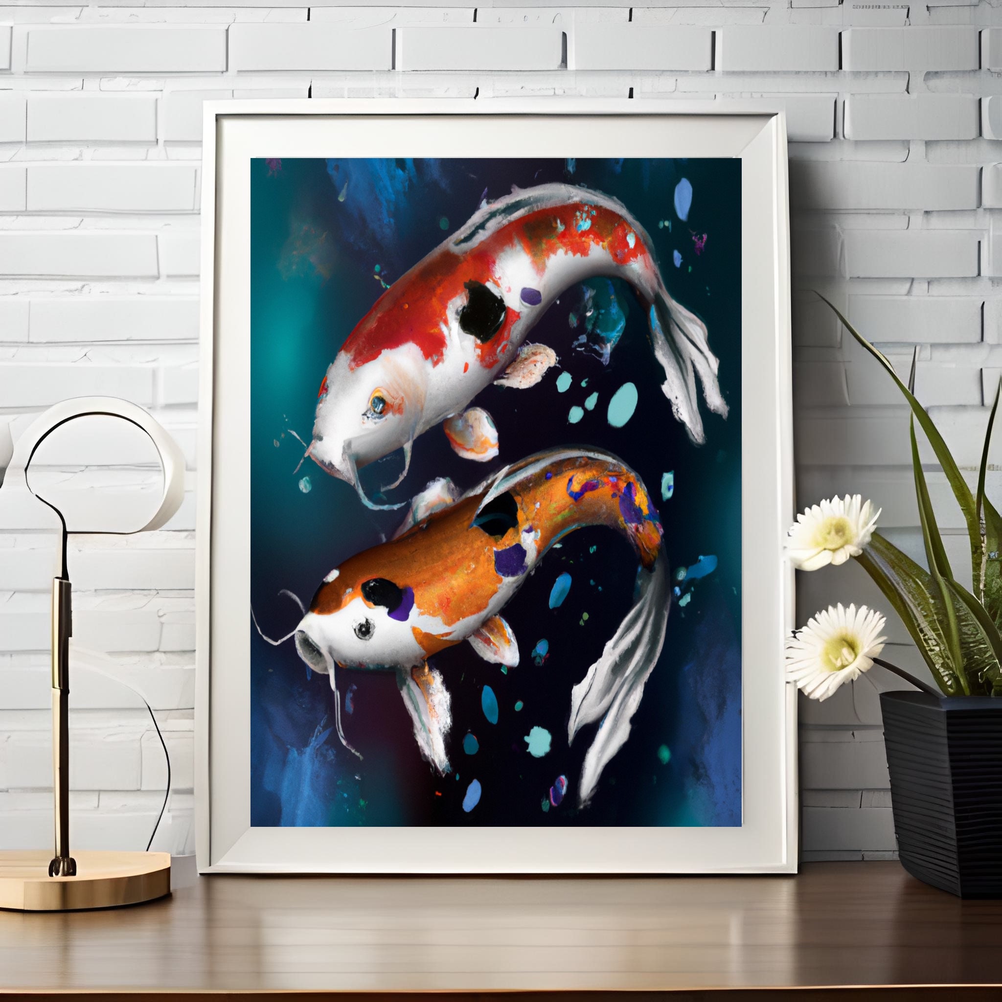 Koi Fish Ukiyo-e Art Ukiyo-e Style Art Print Traditional - Etsy Canada