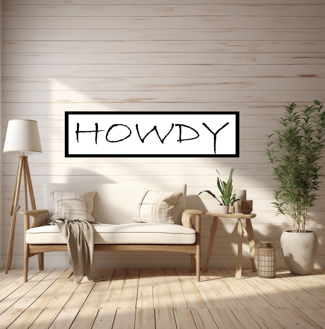 Howdy Wall Art, Howdy Poster, Howdy Welcome Sign, Western Wall Decor ...