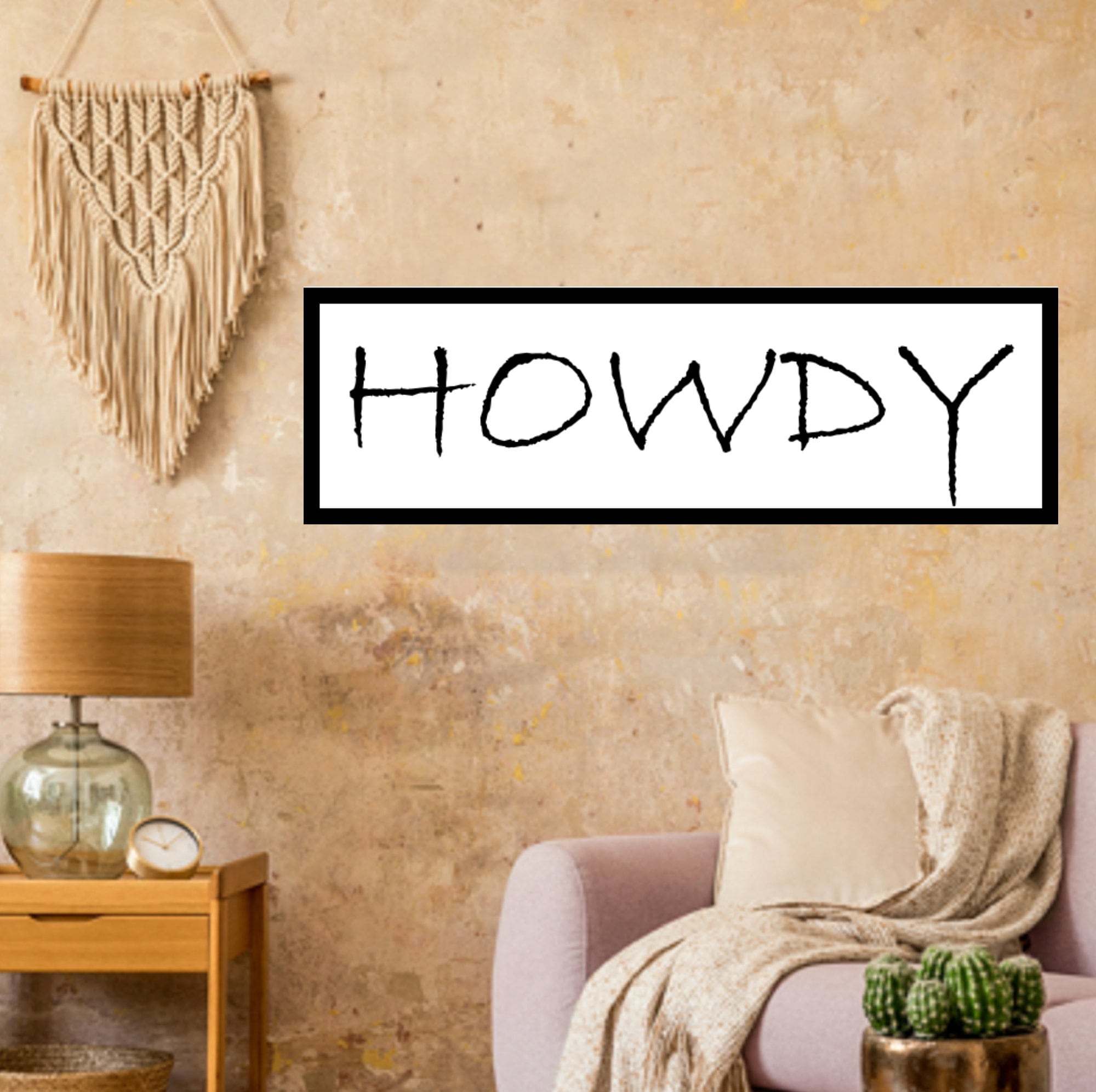 Howdy Wall Art, Howdy Poster, Howdy Welcome Sign, Western Wall Decor ...
