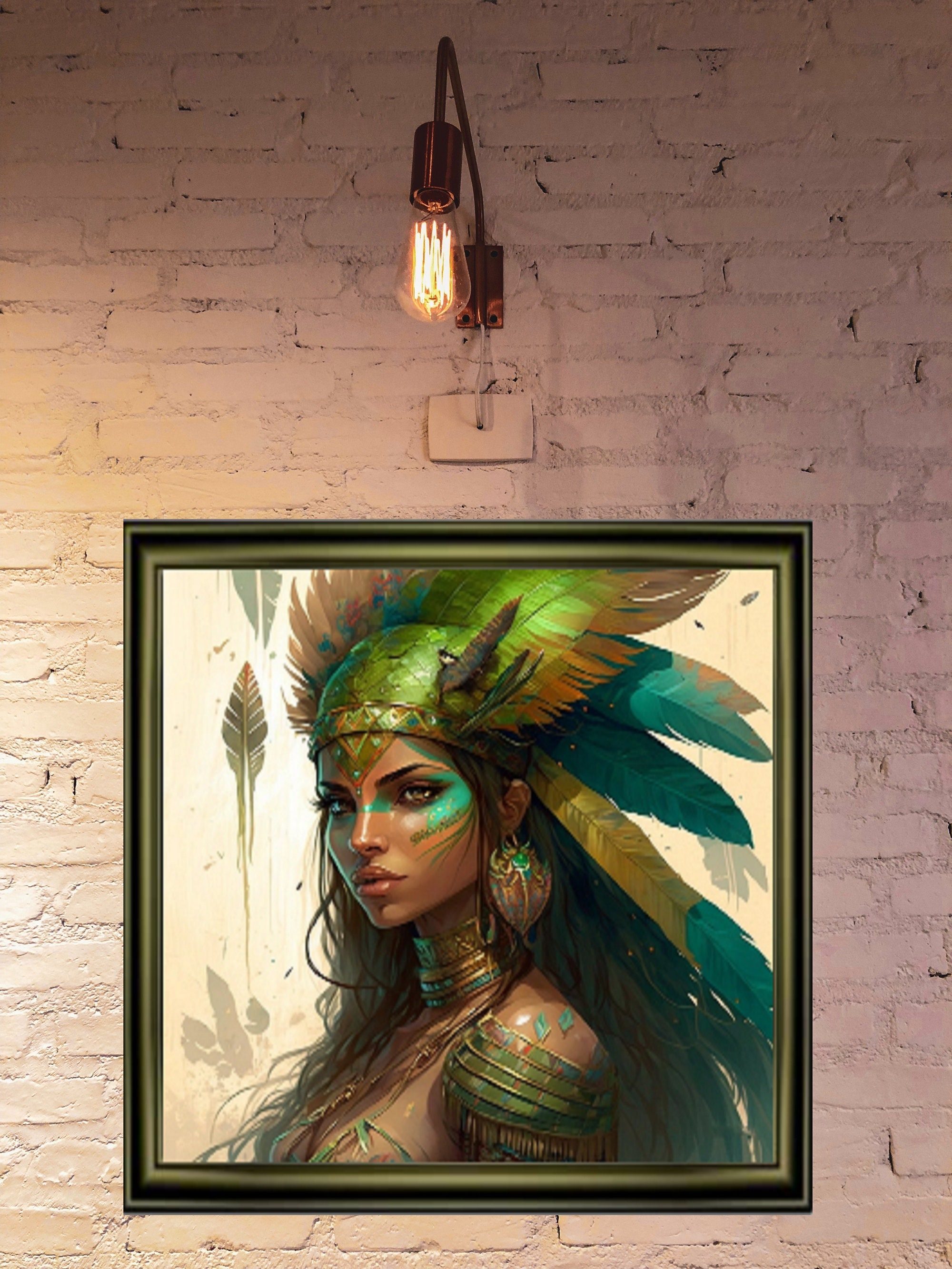 Native American Women Digital Print Indian Wall Decor Native - Etsy
