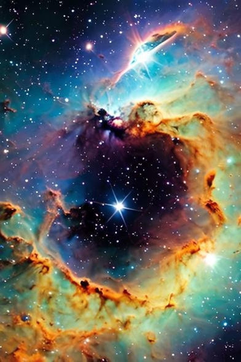 James Webb Carina Nebula Digital Print NASA Deep Field Digital Art Space Telescope First Images ...