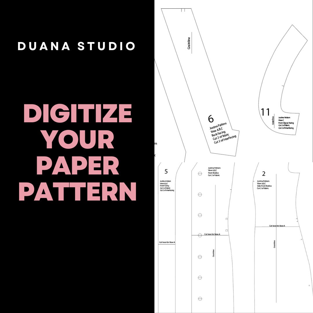 Digitize Your Paper Pattern - Etsy