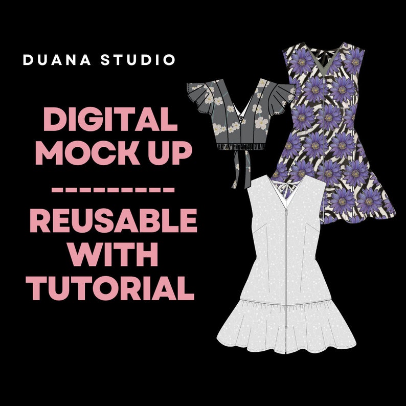 Digital Mock up W/ Tutorial - Etsy