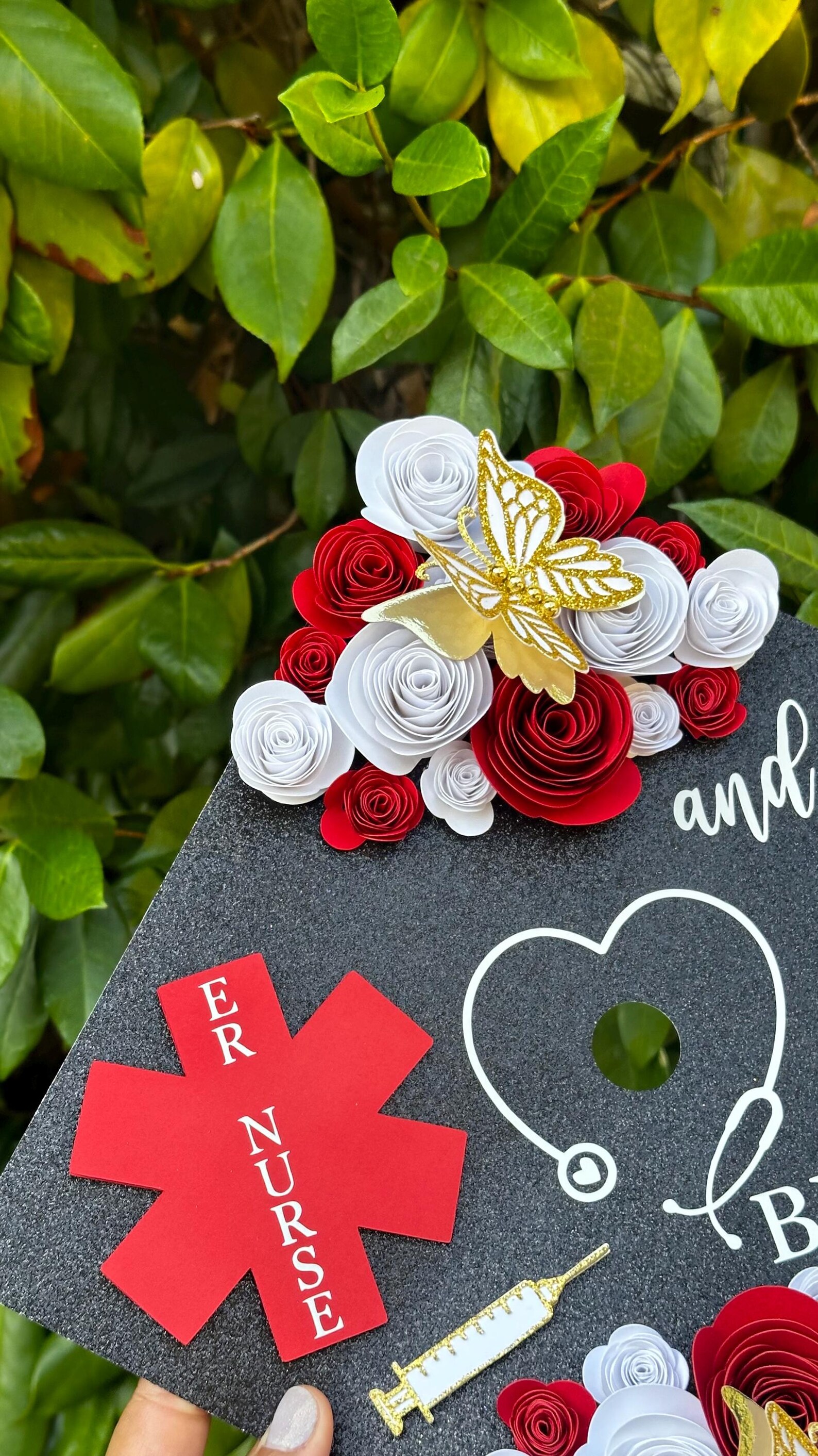 Nurse Grad Cap, First Gen Graduate, ER Nurse Topper, BSN Graduation ...