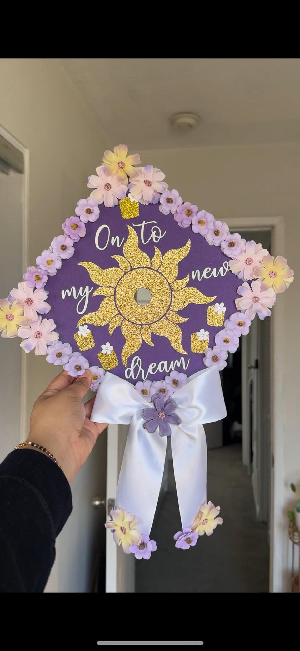 Purple & Lilac Themed Grad Cap Topper, Grad Cap Topper, Purple and ...