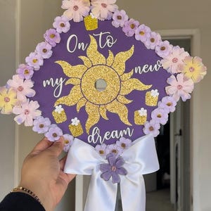 Purple & Lilac Themed Grad Cap Topper, Grad Cap Topper, Purple and ...