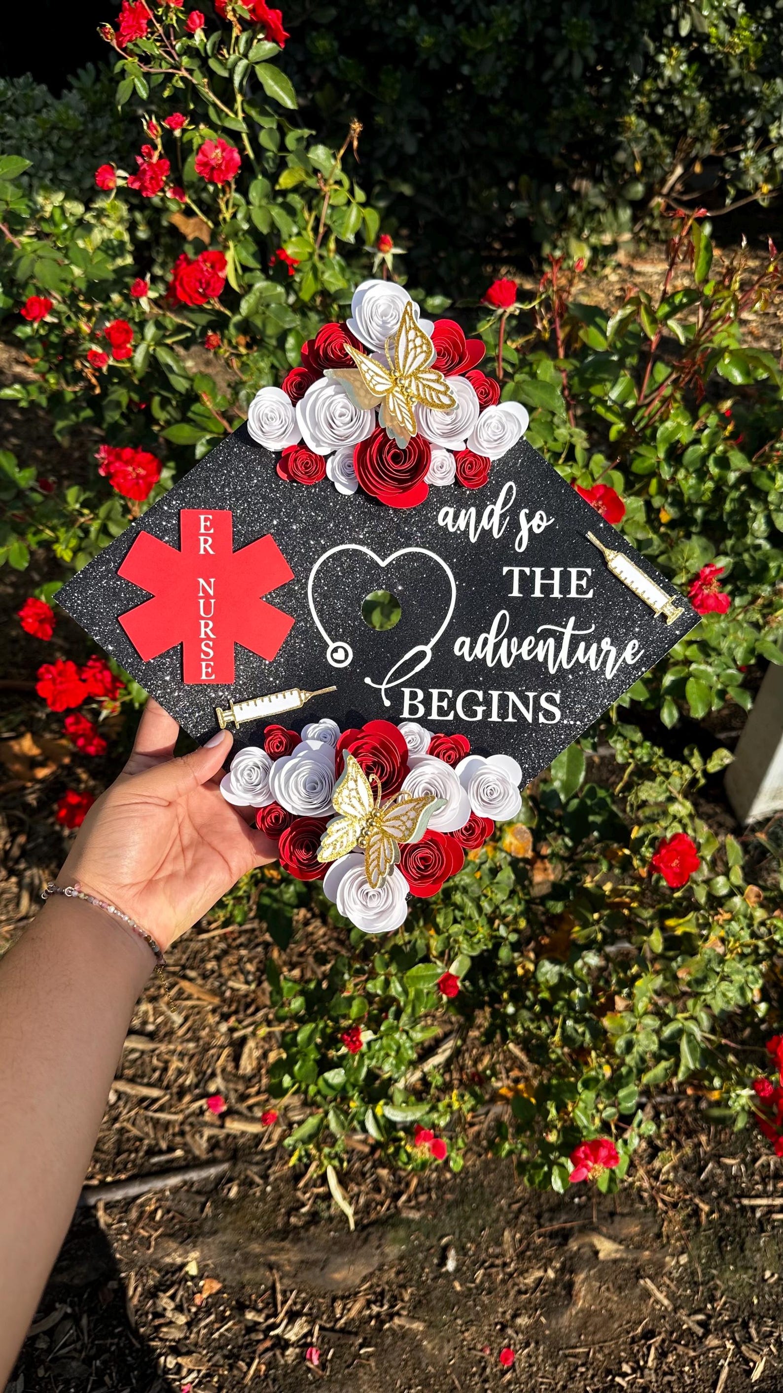 Nurse Grad Cap, First Gen Graduate, ER Nurse Topper, BSN Graduation ...