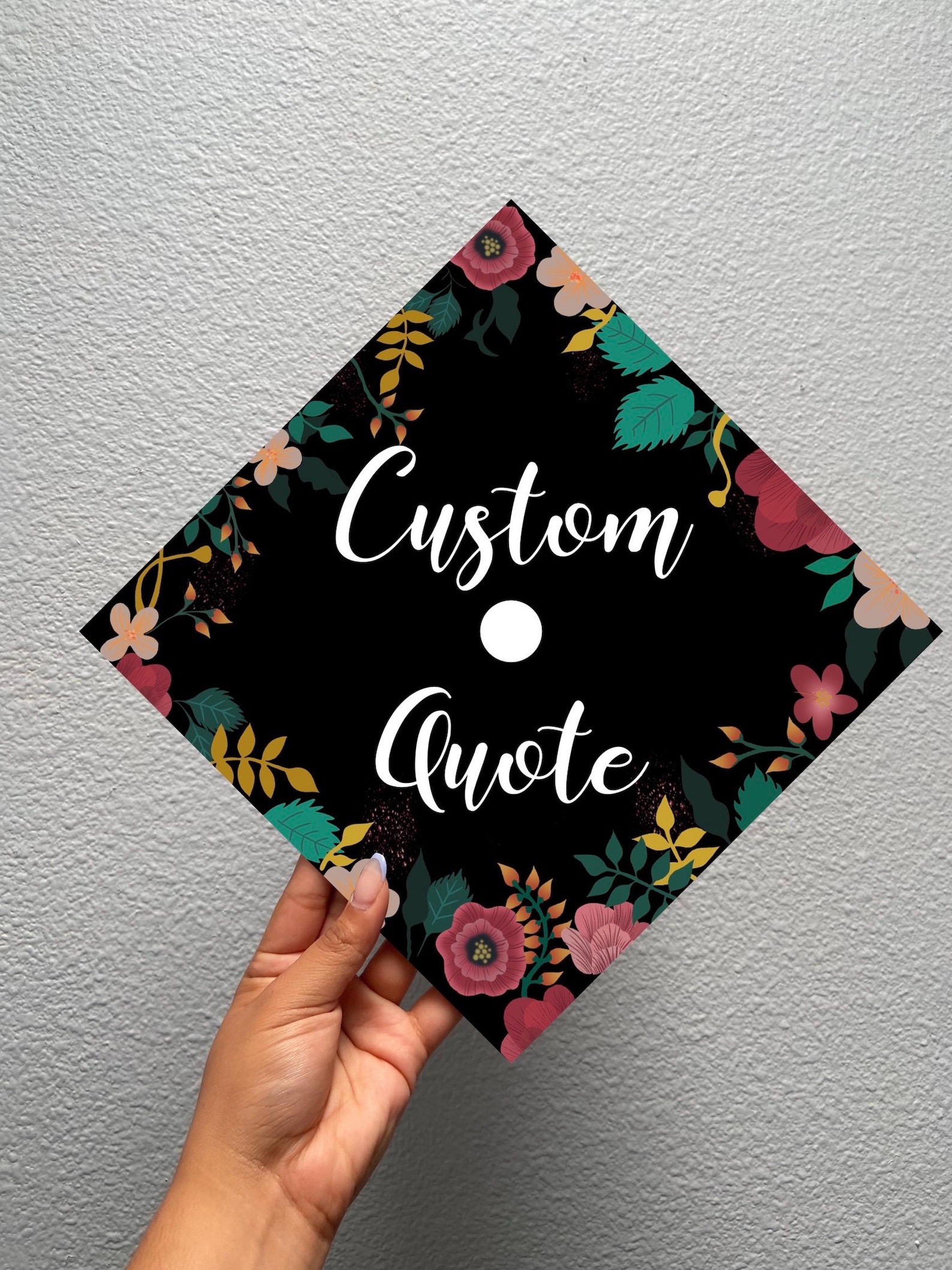 Floral Graduation Cap, Colorful Flower Grad Cap, Grad Cap Topper ...