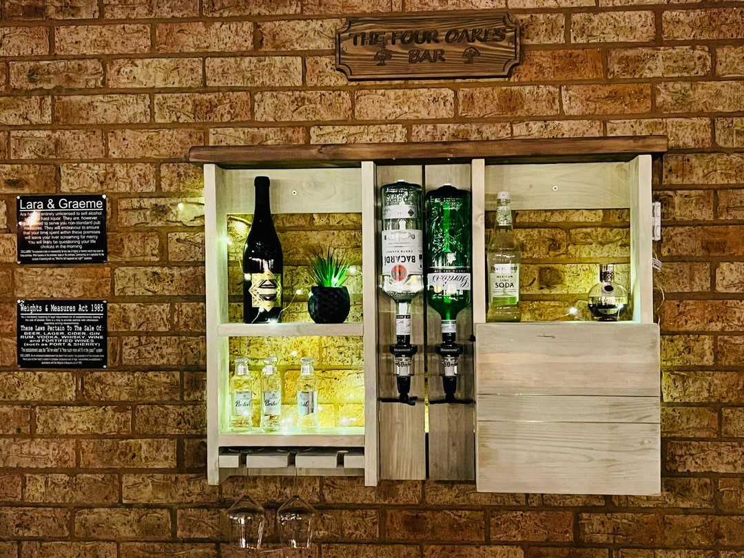 The Lara Rustic Indoor/outdoor Wall Bar - Etsy