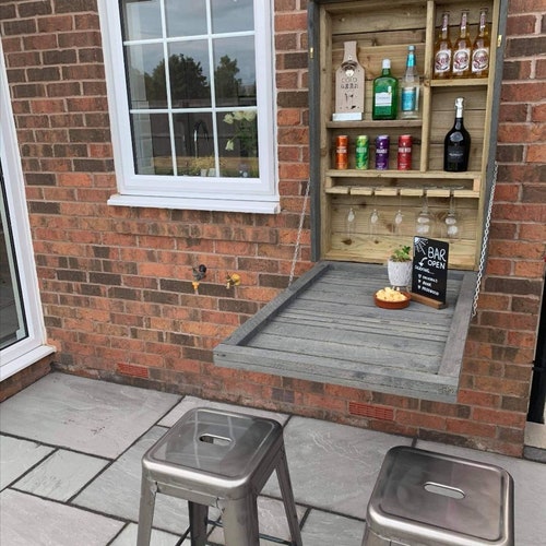 Rustic Murphy Bar Table Drop Down Table Dry Bar Murphy - Etsy