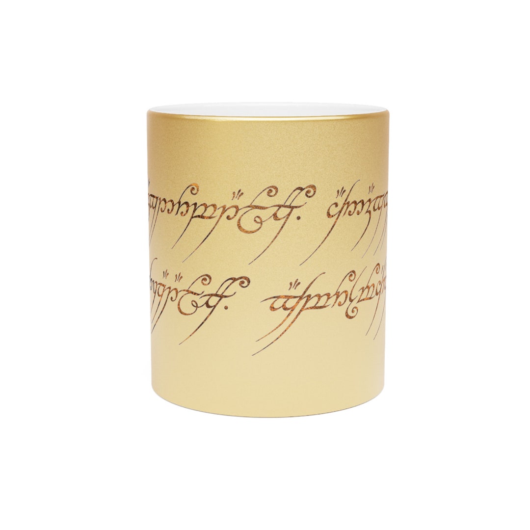One Ring Inscription - Lord of the Rings - Metallic Mug Gold - Etsy