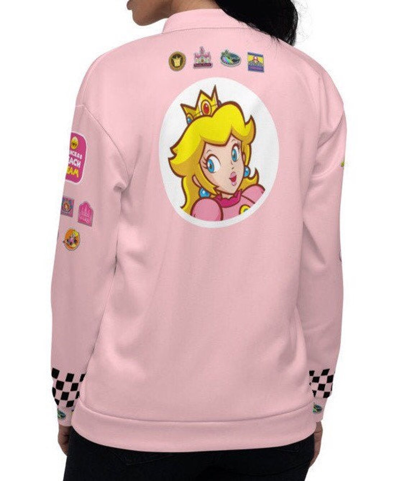 Princess peach team Mario Kart bomber Jacket all over | Etsy
